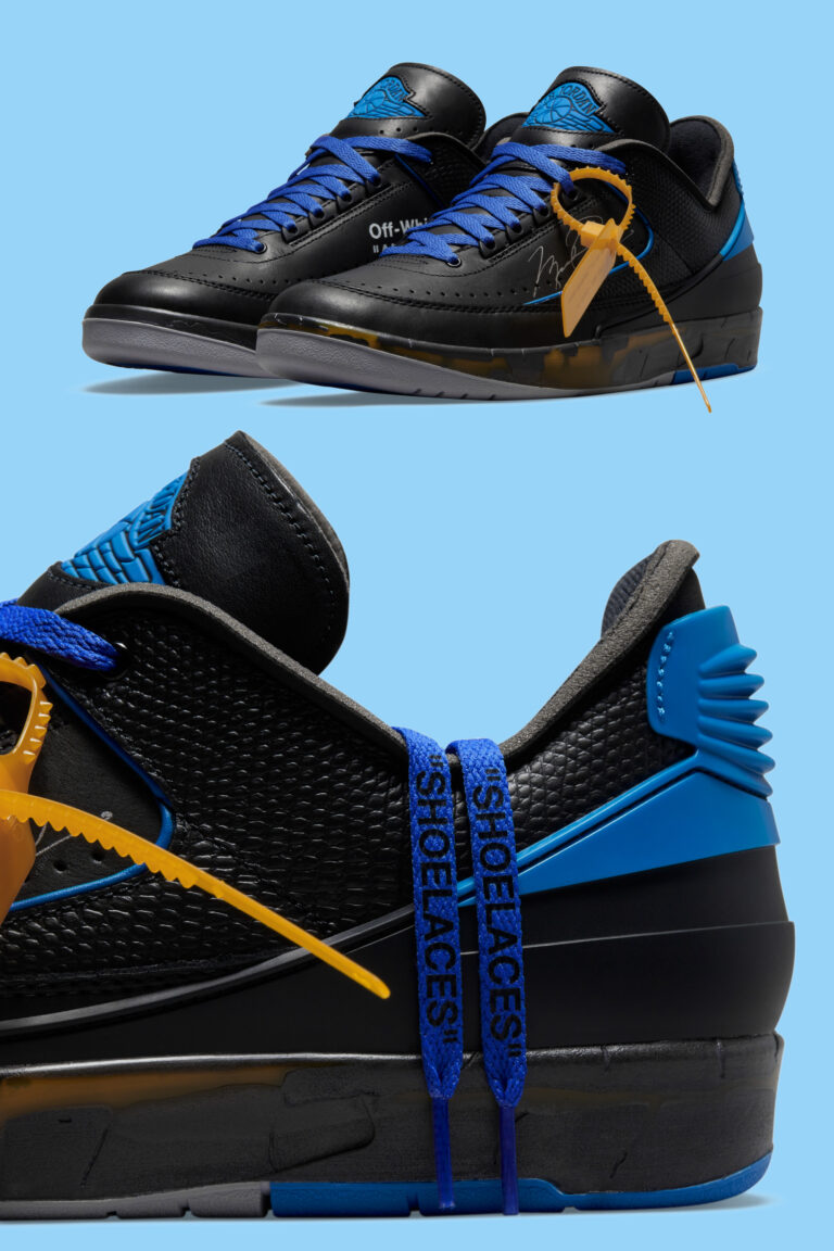 Off-White x Air Jordan 2 Low – Black and Varsity Royal | sneakerb0b ...