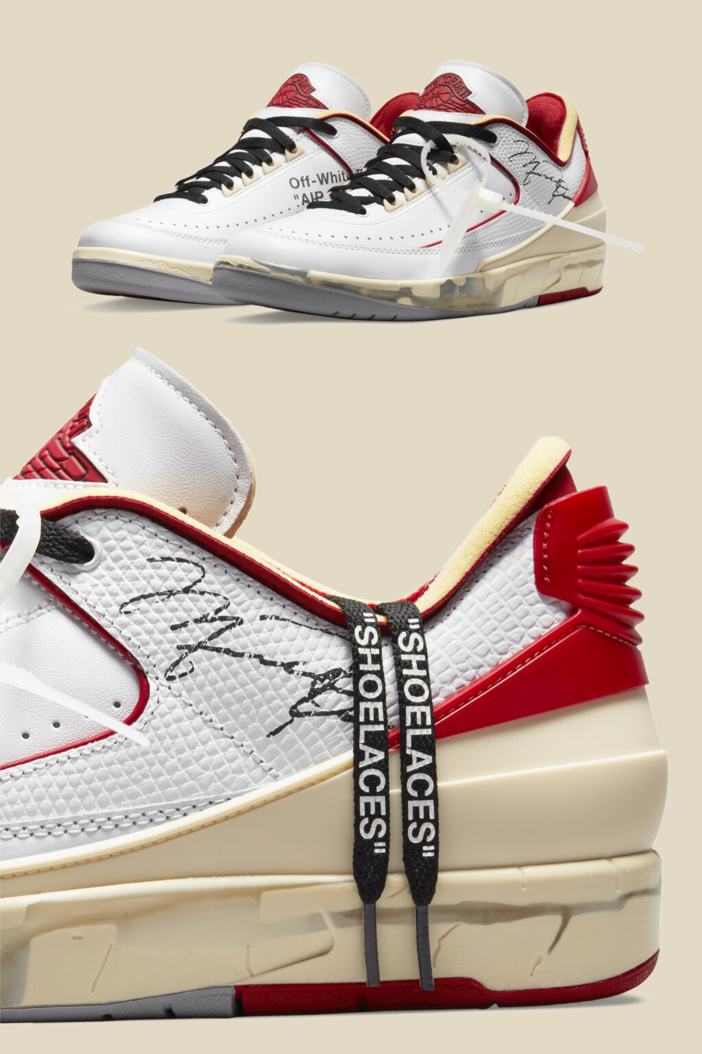 Off-White x Air Jordan 2 Low – White and Varsity Red | sneakerb0b RELEASES