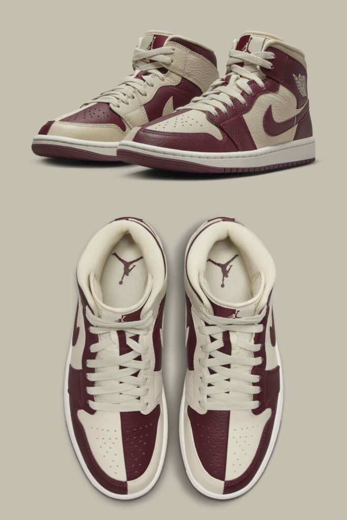 Air Jordan 1 Mid Split – Beach Cherrywood | sneakerb0b RELEASES